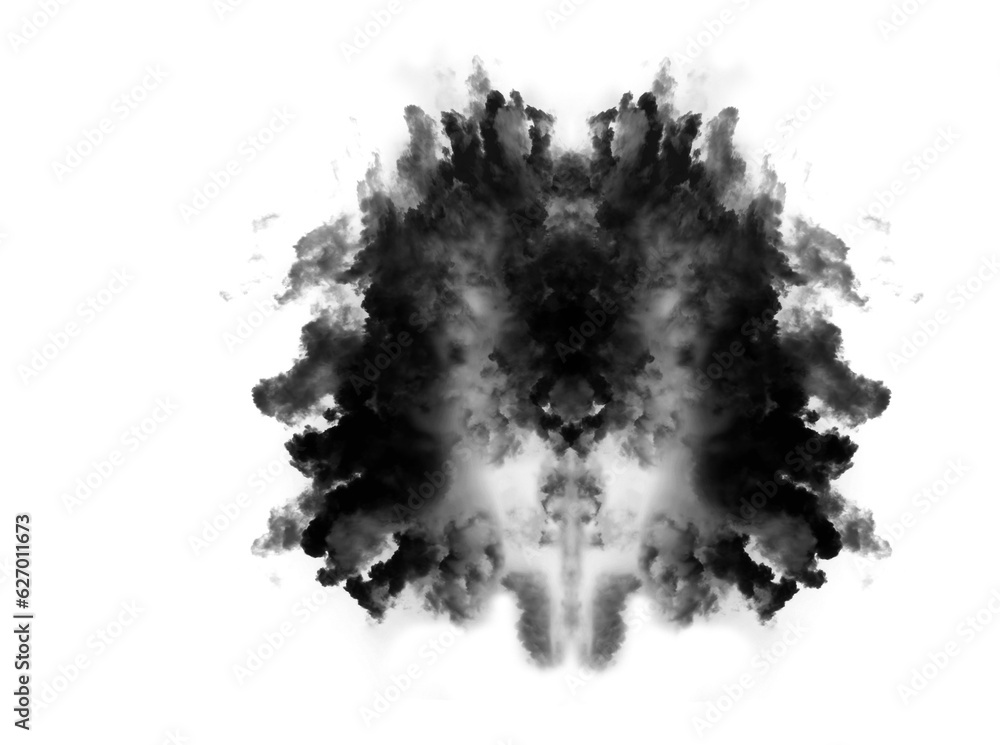 Black smoke cloud, fog or smokey flare and steam or gas, mist explosion ...