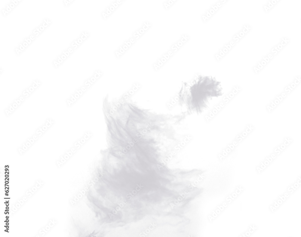 Grey smoke, cloud and fog on transparent background of realistic steam ...