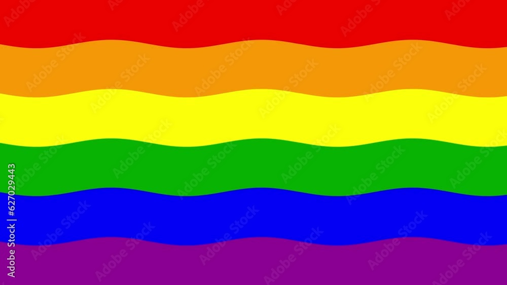 LGBTQIA+ rainbow animated colors waving, 4k background animation ...
