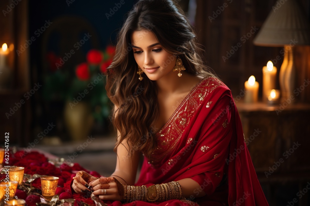 Indian Model in Traditional Clothing (generated) Stock Photo | Adobe Stock