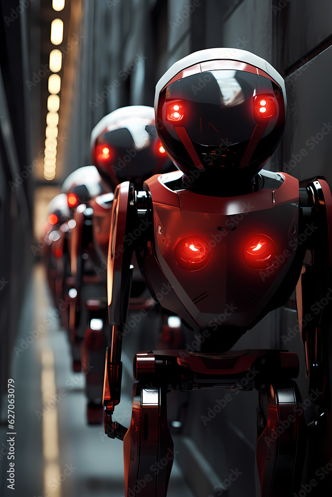 A team of robotic sentinels patrolling a network infrastructure to ...
