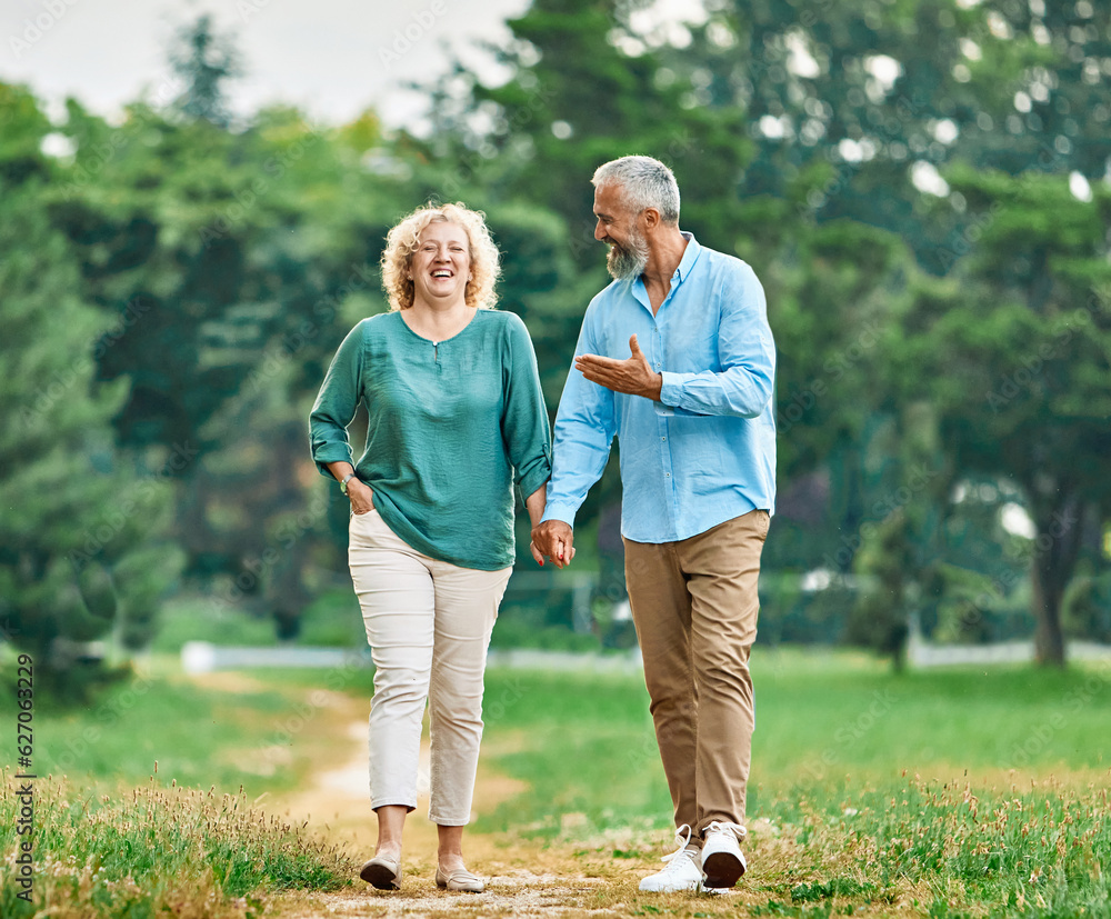 woman man mature couple happy together active bonding park outdoor ...