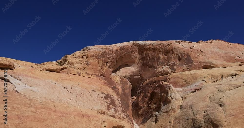 Mountain Cliff desert red rock Nevada Valley of Fire pan. Nevada State ...