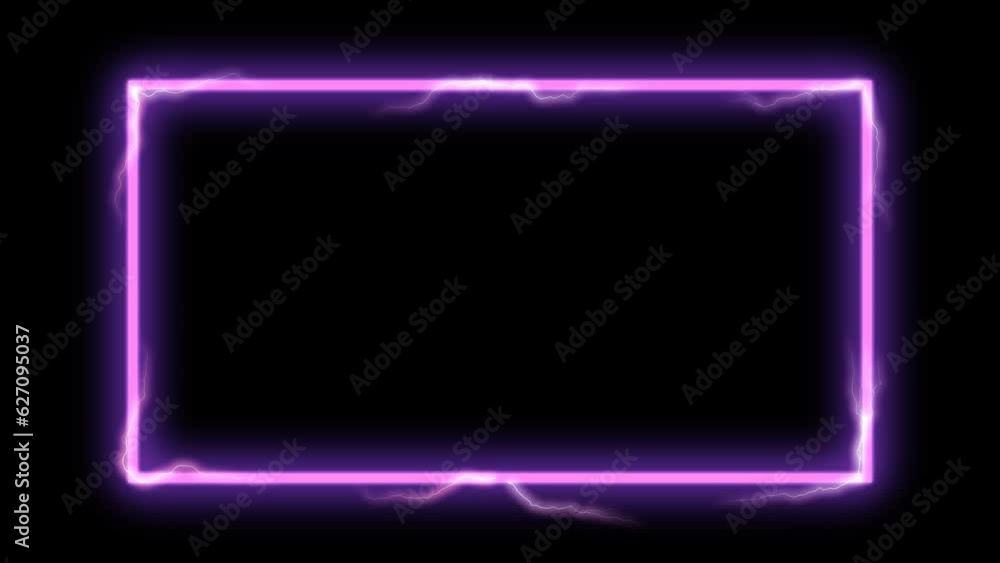 Neon purple frame on transparent background Stock Video | Adobe Stock