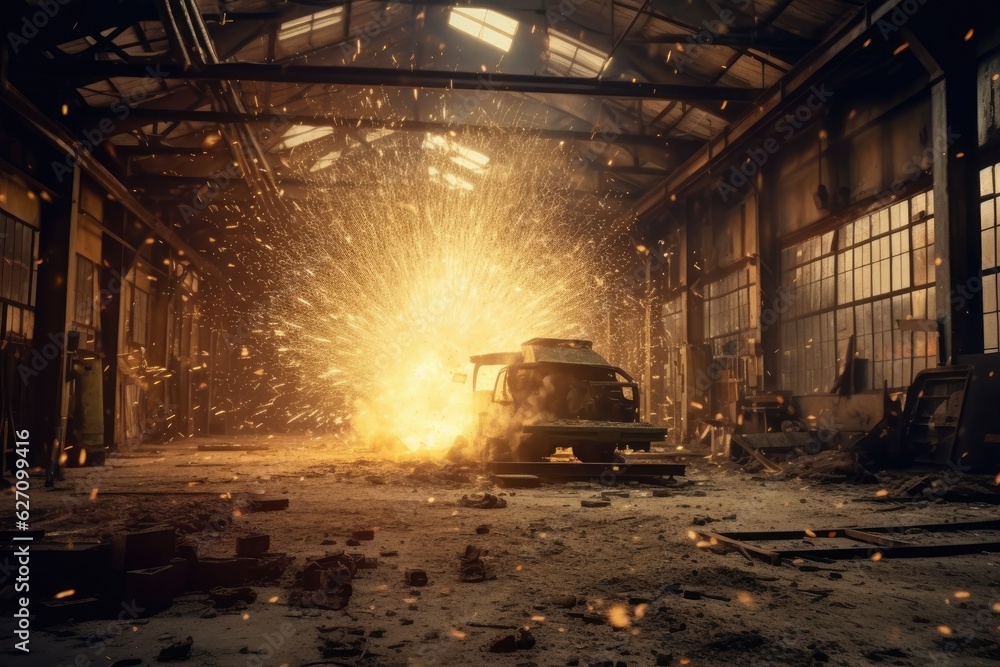 Explosive Studio Set - Explosive Background Props Stock Illustration ...