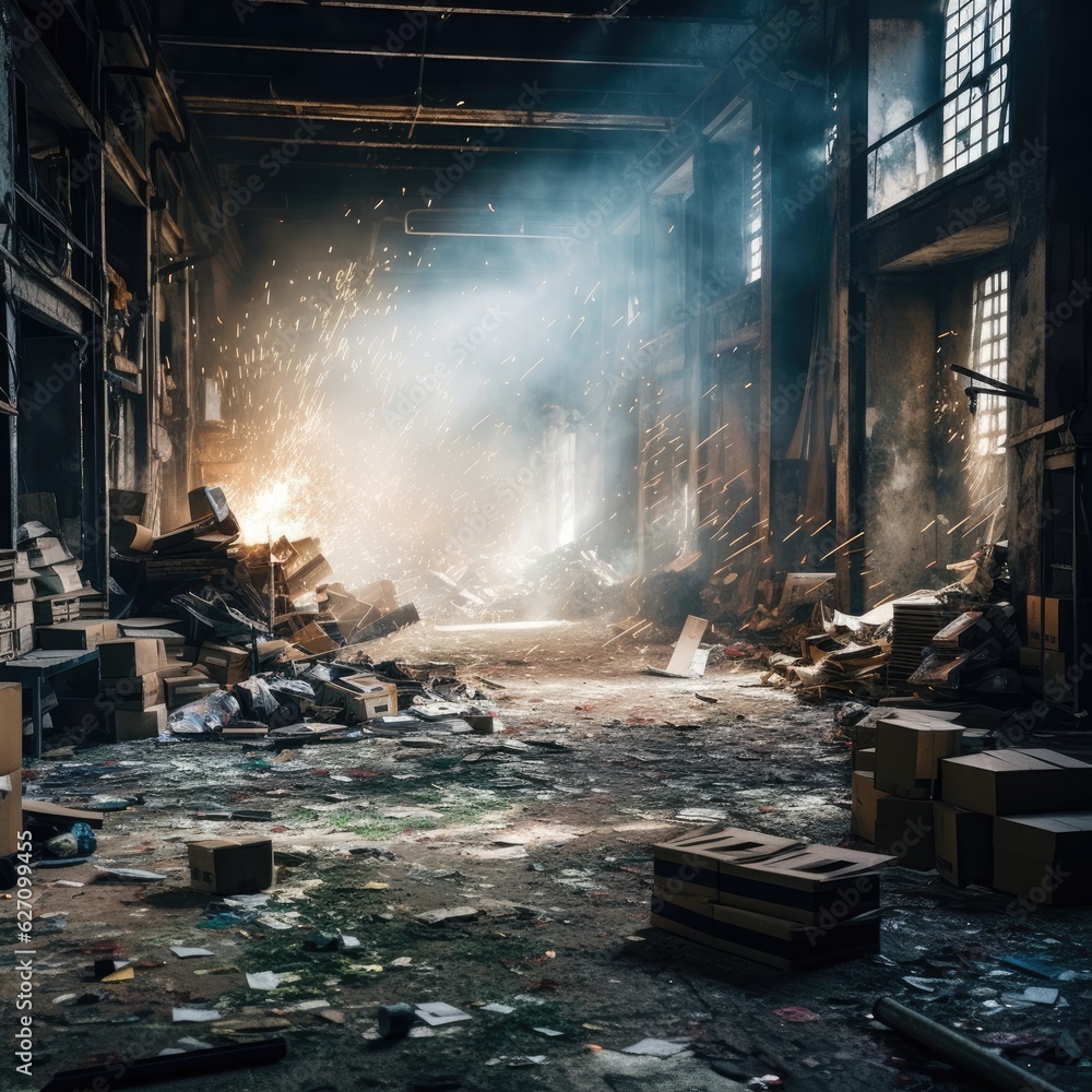 Explosive Studio Set - Explosive Background Props Stock Illustration ...