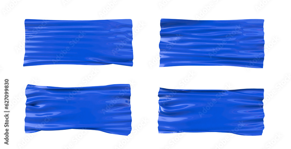 3d realistic blank latex wrapping. Wrinkled Crumpled wraps set ...