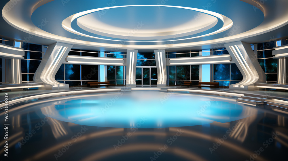 Tv Studio. Backdrop for TV shows .TV on wall. News studio. The perfect ...