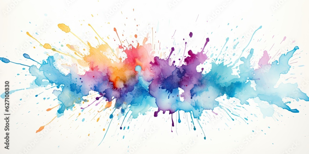 Watercolor Splashes Playful Watercolor Splotches - A Burst of Creative ...