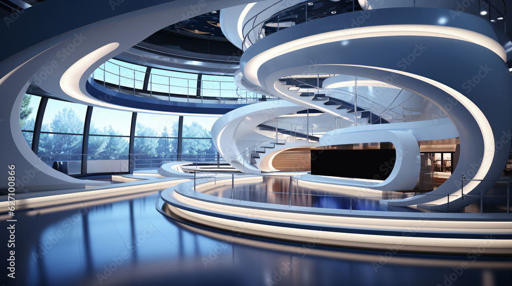 Tv Studio. Backdrop for TV shows .TV on wall. News studio. The perfect ...