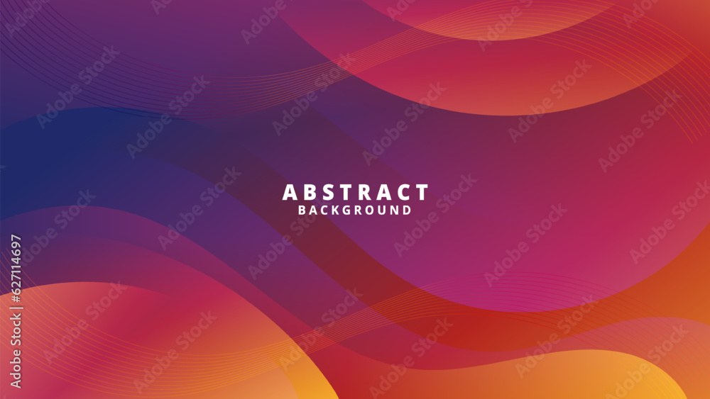 Abstract Gradient orange red Blue liquid background. Modern background design. Dynamic Waves ...