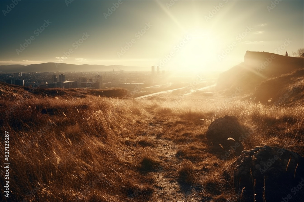 Foto de Apocalypse, fire and melting of planet earth. Global warming of ...