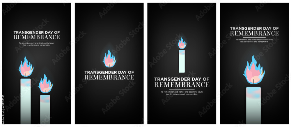 Set of Transgender Day of Remembrance Social Media Story Designs ...