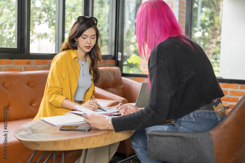 LGBTQ+ transgender man Beautiful Authentic Specialist with Pink Hair ...