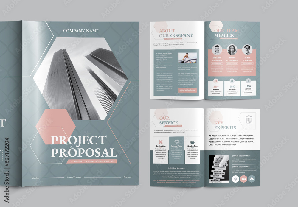 Project Proposal Layout Stock Template | Adobe Stock