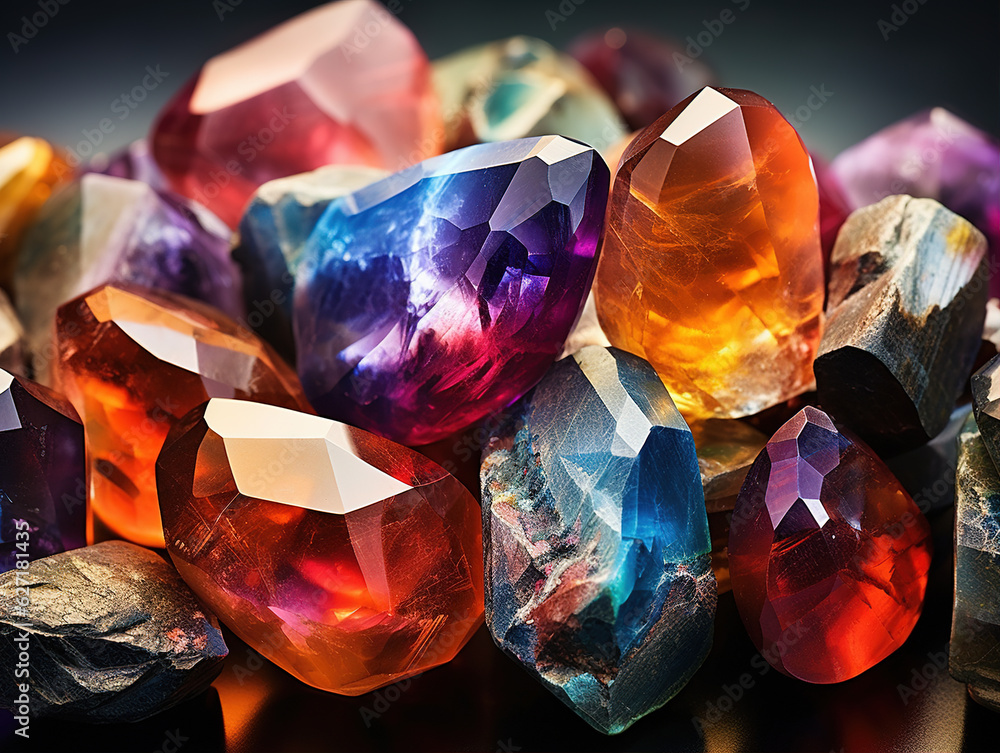 Photo of Gemstones: Close-up photographs of gemstones reveal their ...