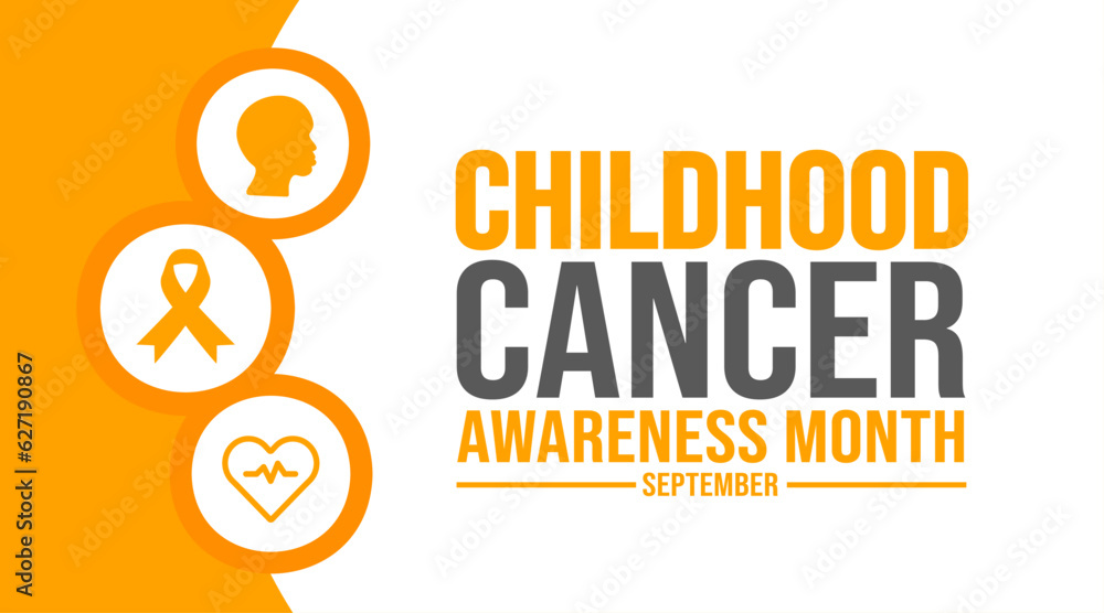 September is Childhood Cancer Awareness Month background template ...