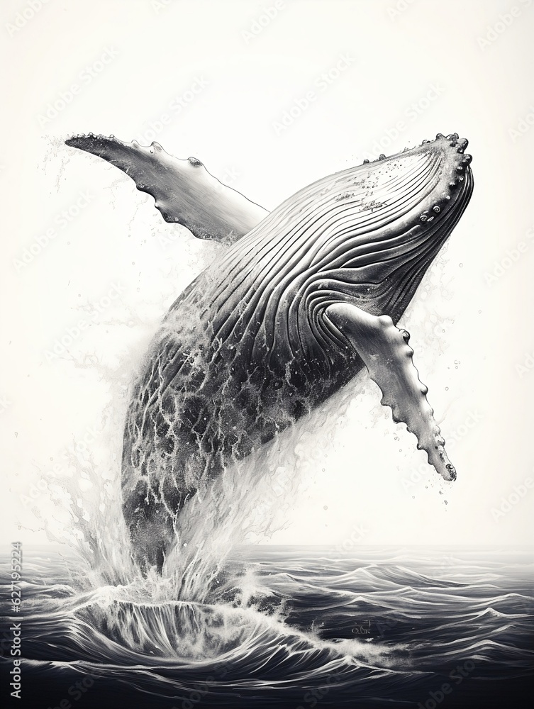 Wallpaper for phone with a pencil sketch artwork whale animal drawing ...