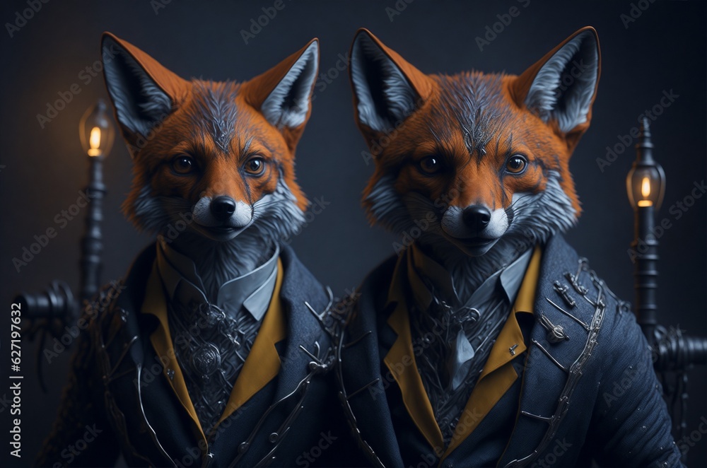 The anthropomorphic fox-like creature in human clothes wallpaper ...