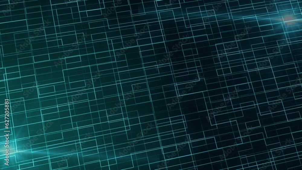 Digital Data moving on Circuit Board and CPU loop backgrounds. Computer Processing and ...