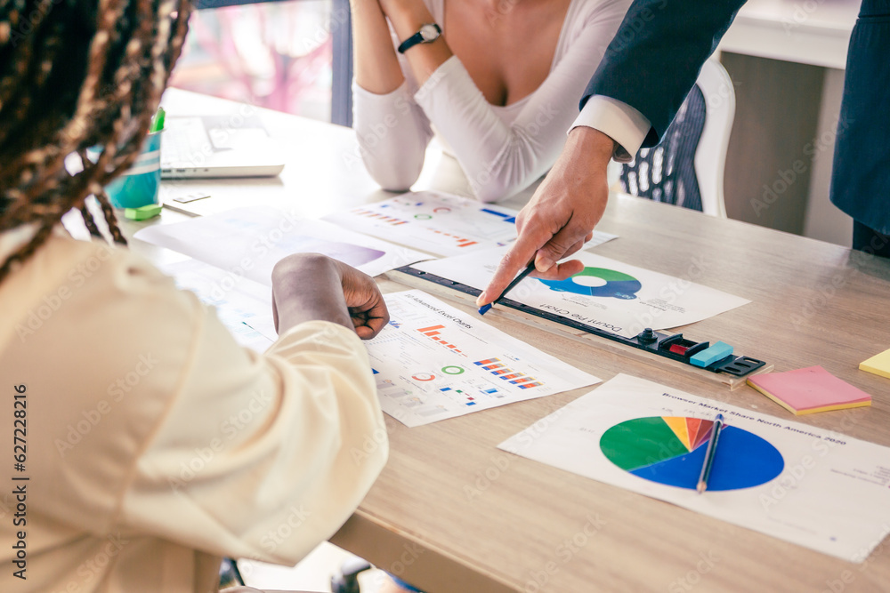 Business analyst team using laptop for financial insight with Fintech ...