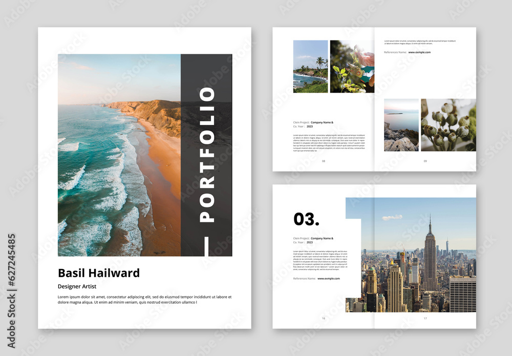 Project Portfolio Layout Stock Template | Adobe Stock