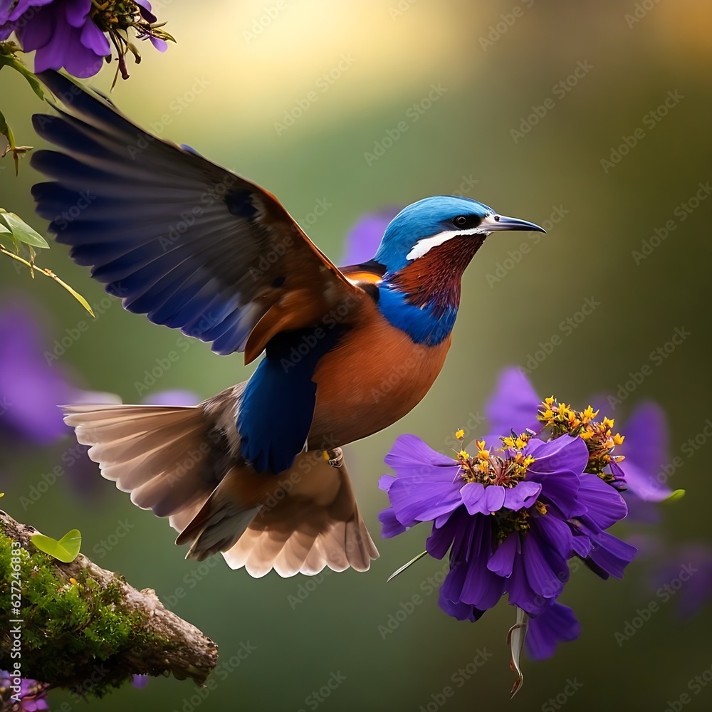 Beautiful bird colorful feather cute wing green blue yellow nature ...