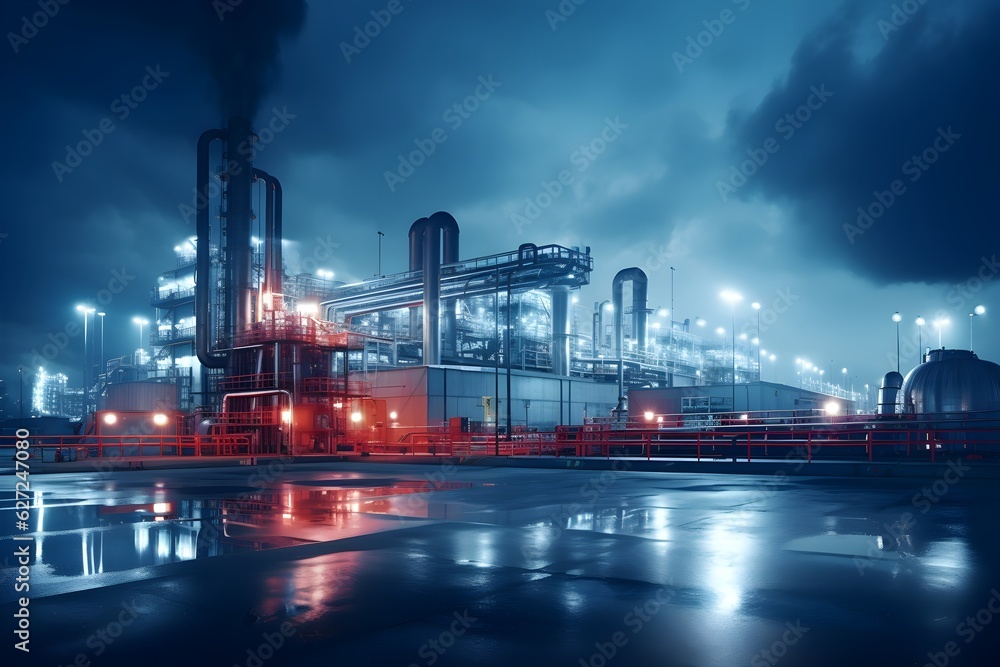 a hydrogen extraction plant, representing the industrial production of ...