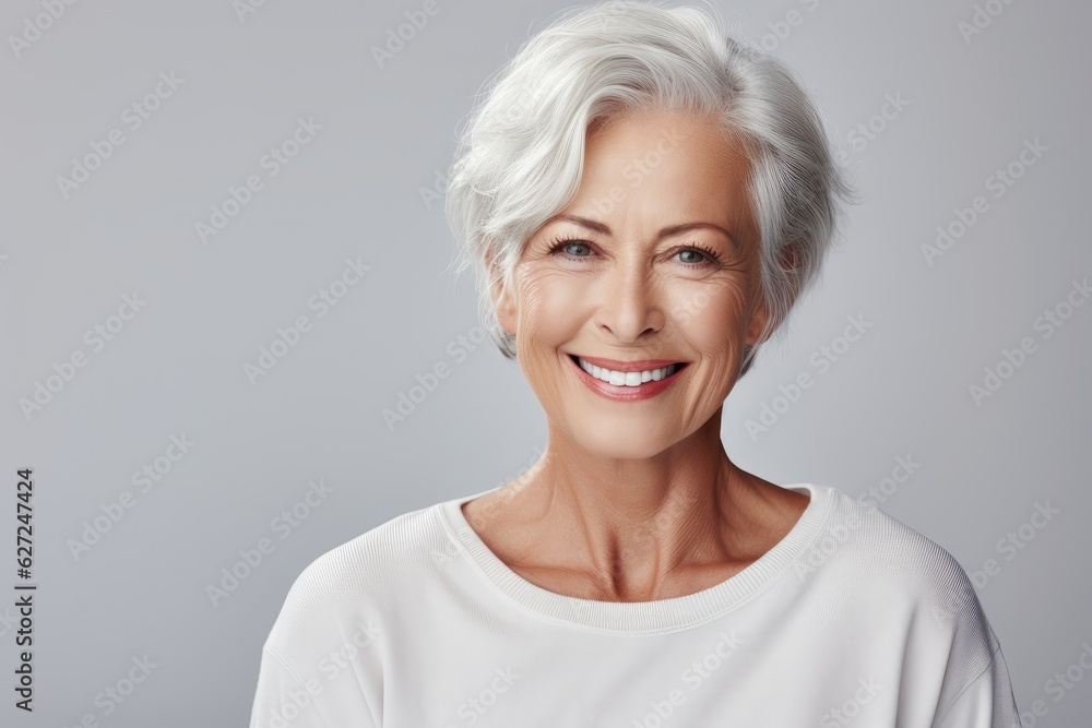 Beautiful gorgeous 50s mid age beautiful elderly senior model woman ...