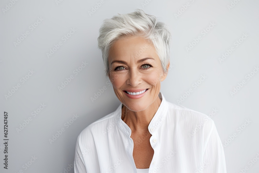 Beautiful gorgeous 50s mid age beautiful elderly senior model woman ...