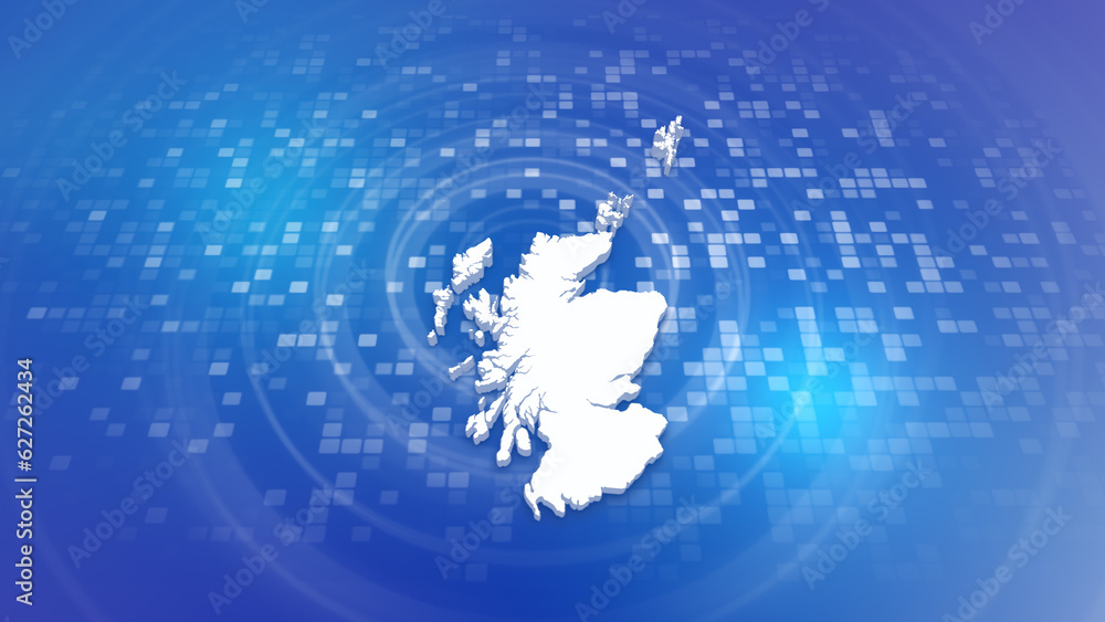 Scotland 3D Map on Minimal Corporate Background Multi Purpose ...