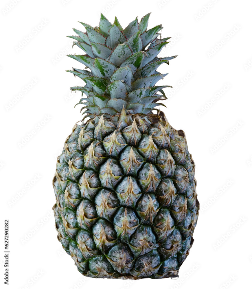 Green pineapple isolated on transparent background, pineapple png Stock ...