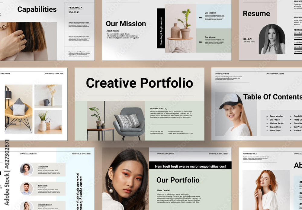 Creative Portfolio Presentation Stock Template | Adobe Stock