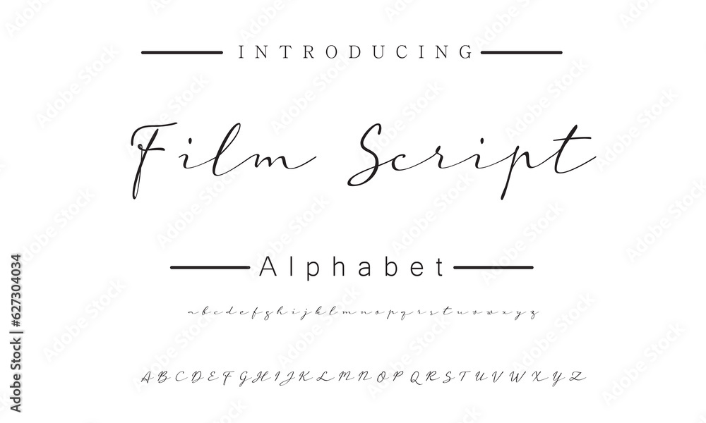 Film Script Font Handwritten Signature Brush Font Type Font lettering ...