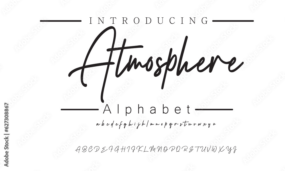 Atmosphere Font Handwritten Signature Brush Font Type Font lettering ...