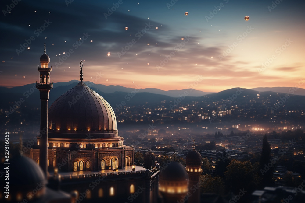 mosque dome mosque light of hope arabic islamic architecture and half ...