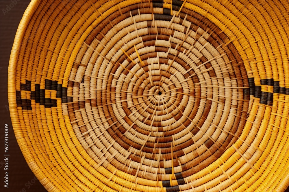 Indigenous handicraft, basket made with coconut straw. Generative AI ...