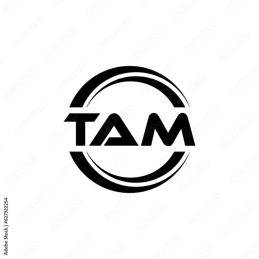 Vetor de TAM Logo Design, Inspiration for a Unique Identity. Modern ...