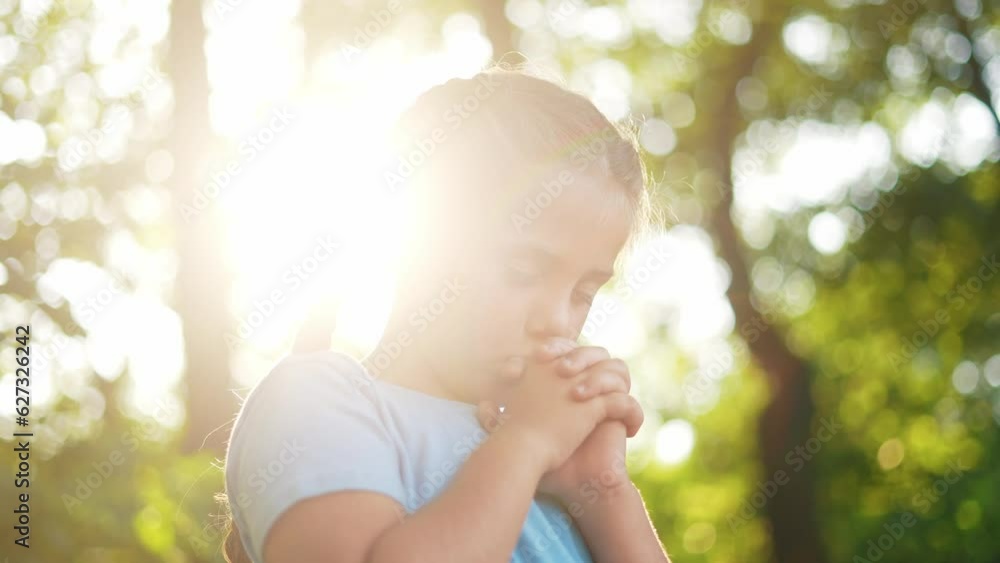 child pray. young gratitude a god religion concept. little lifestyle ...