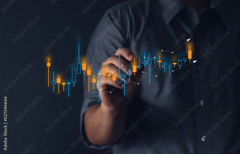 Stock market or forex trading charts and candlestick charts are ideal ...