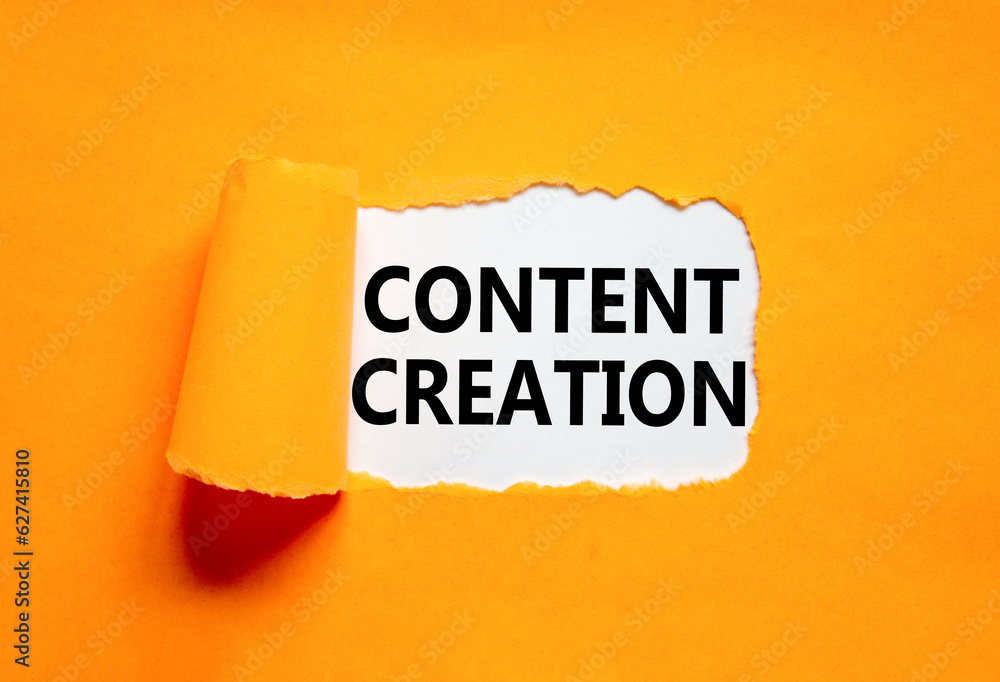 Time for content creation symbol. Concept words Content creation on ...