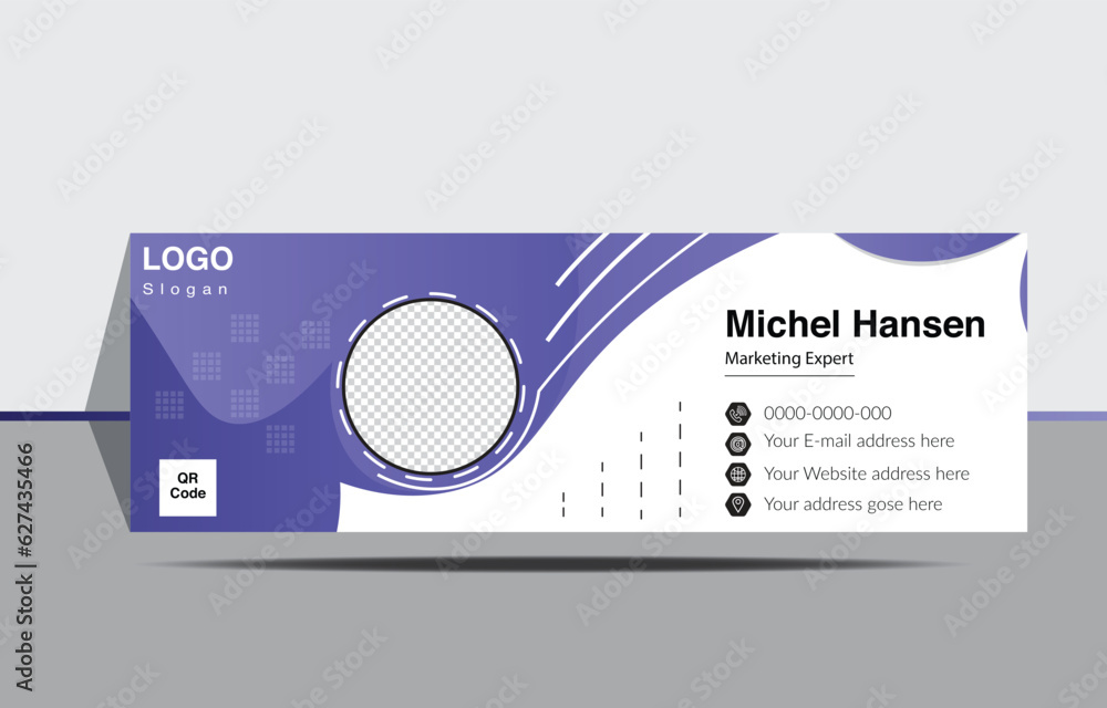 personal blue email signature template signature simple corporate ...