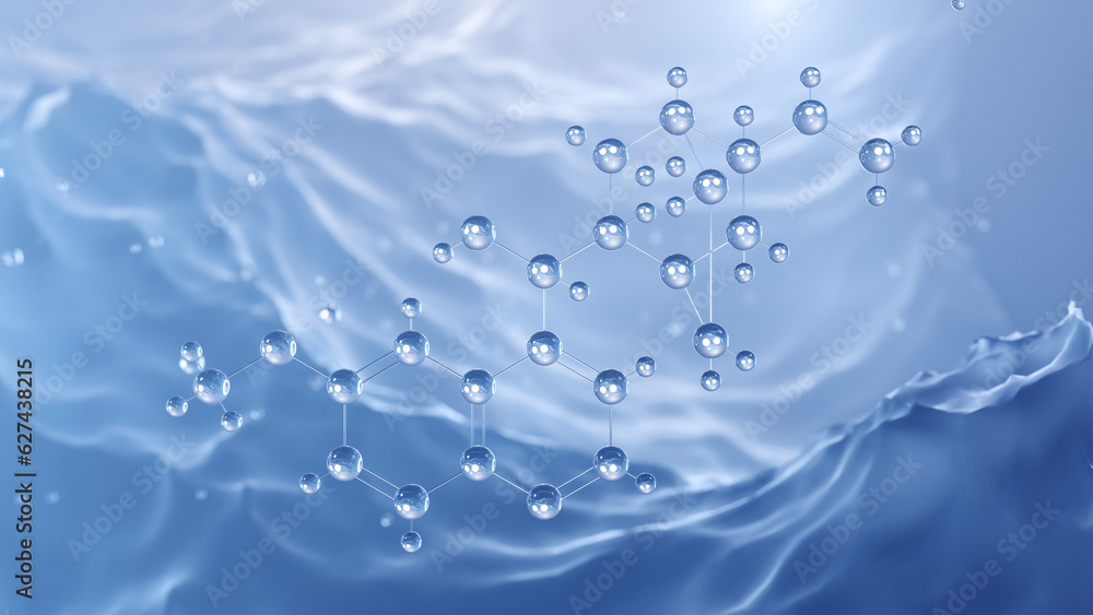 quinine molecular structure, 3d model molecule, antimalarials ...