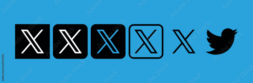 Vetor de Twitter logo. Silhouette, black, Twitter X, modified twitter ...
