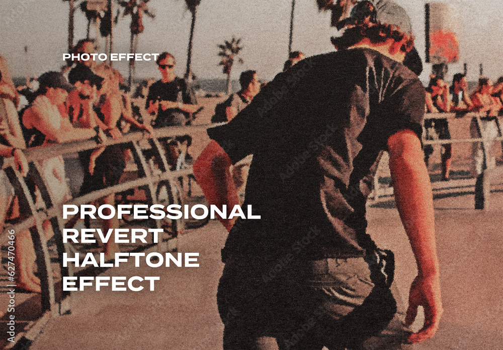 Revert Photo Effect Mockup Template Grain Overlay Print Professional ...