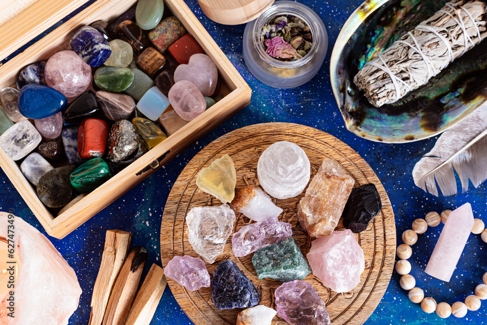 Smudge kit with white sage, palo santo, himalaya salt candle holder ...