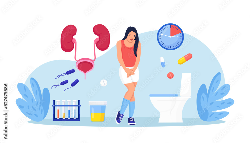 Woman with bladder disease, incontinence. Urinary Tract Infections ...