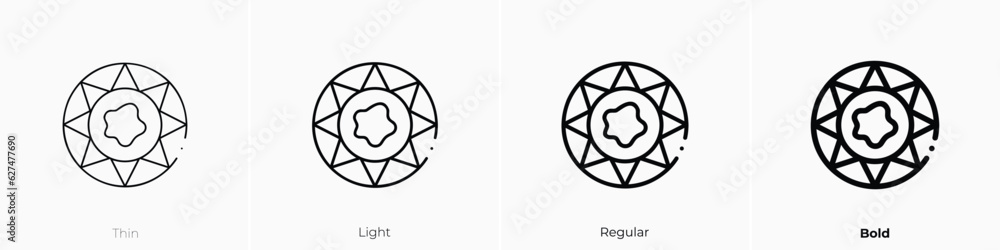 dyson sphere icon. Thin, Light, Regular And Bold style design isolated ...