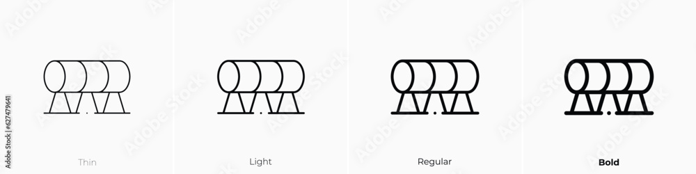 crawl icon. Thin, Light, Regular And Bold style design isolated on ...