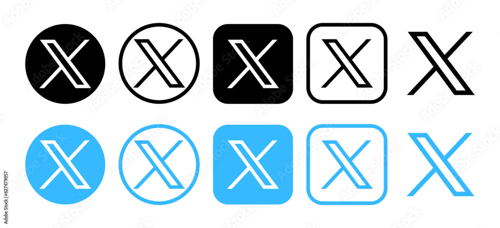 Twitter new logo . Twitter icons.Twitter X logo .Vector Stock Vector ...